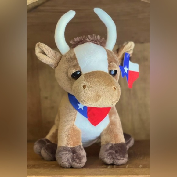 Texas Products | Toys | Nwt Cute Texas Sitting Longhorn Plush With ...